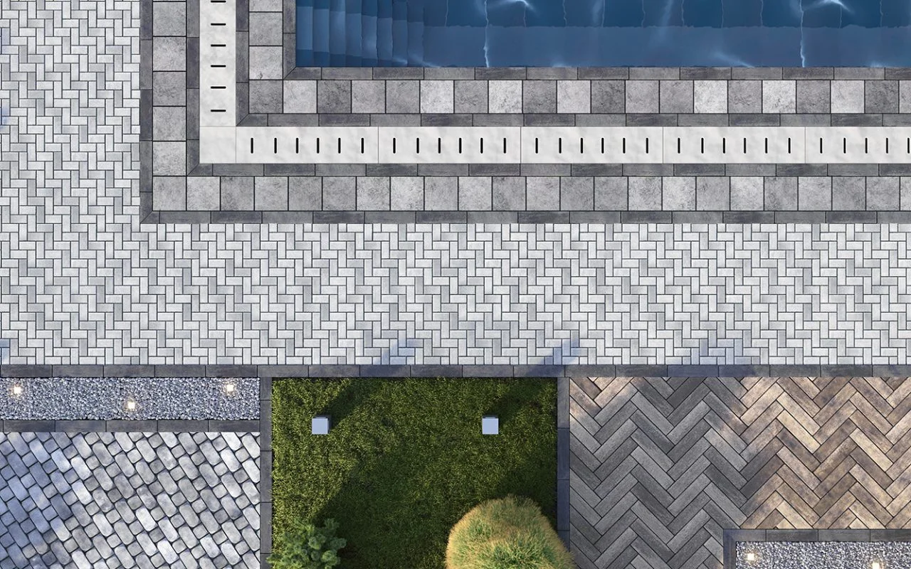 Walkway Landscaping - Orange Pavers